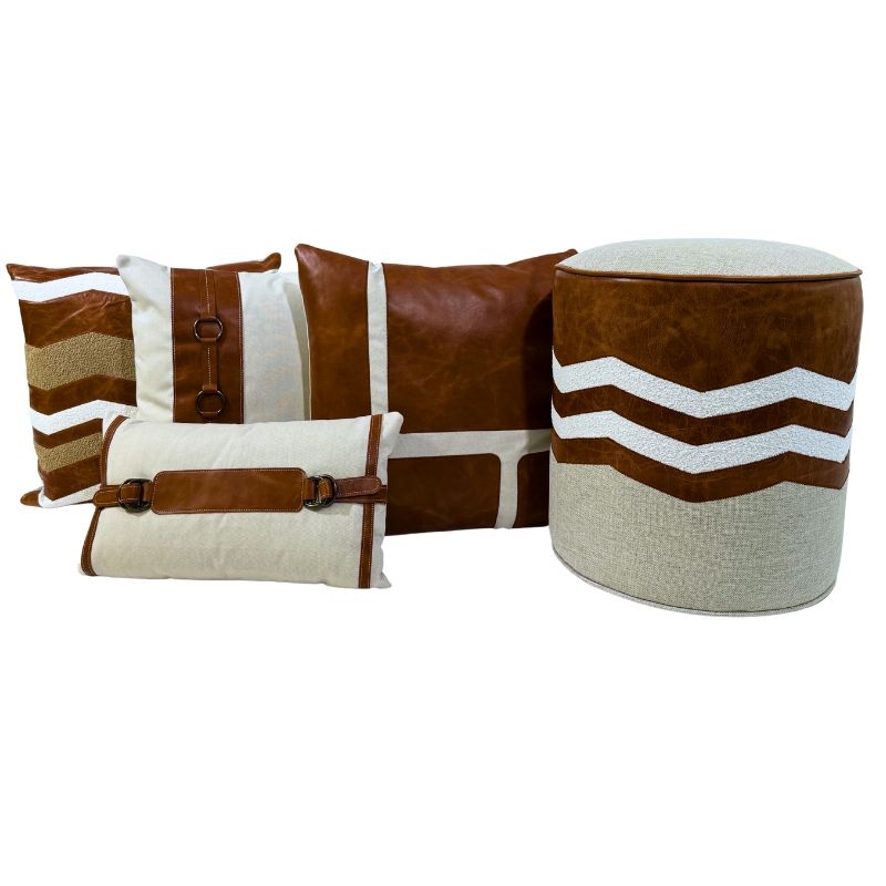 HW Home - Furniture Store | Online Store | Custom Furniture-Modern Roma Pouf - VRH240N - Natural